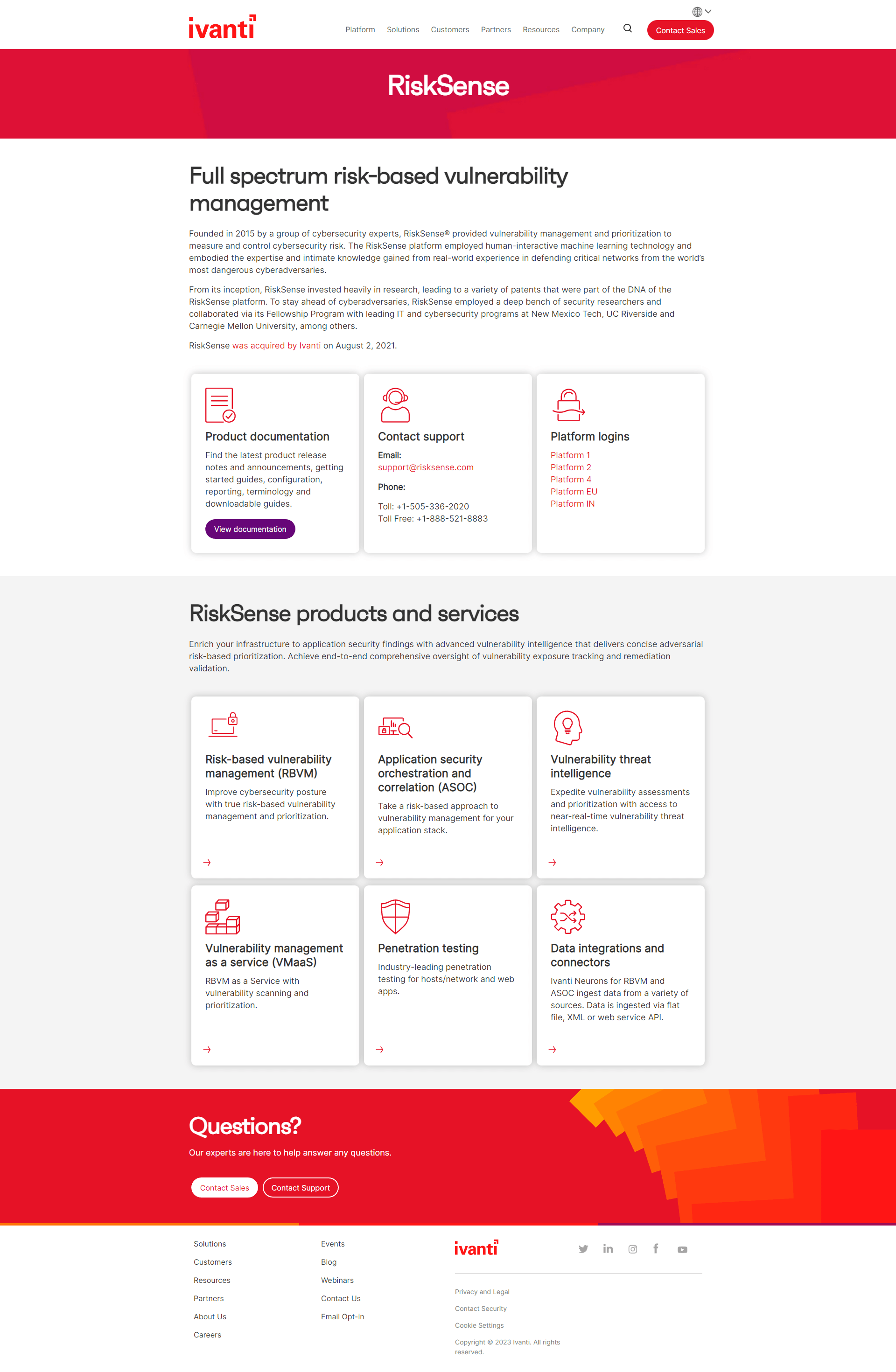 InspoSec features RiskSense